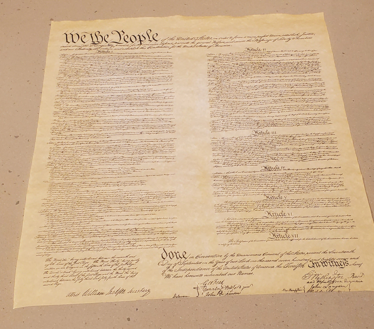 Constitution Poster w/ Ribbon (small, rolled)