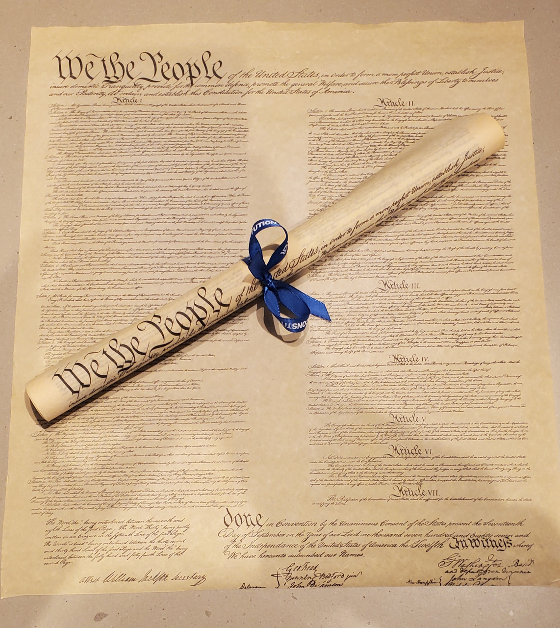 Constitution Poster w/ Ribbon (small, rolled)