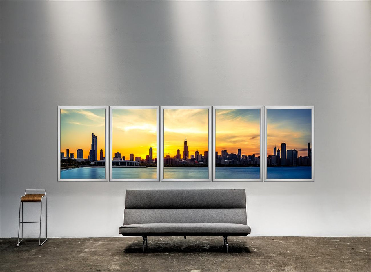 Chicago Sunset Fine Art Print Giclees