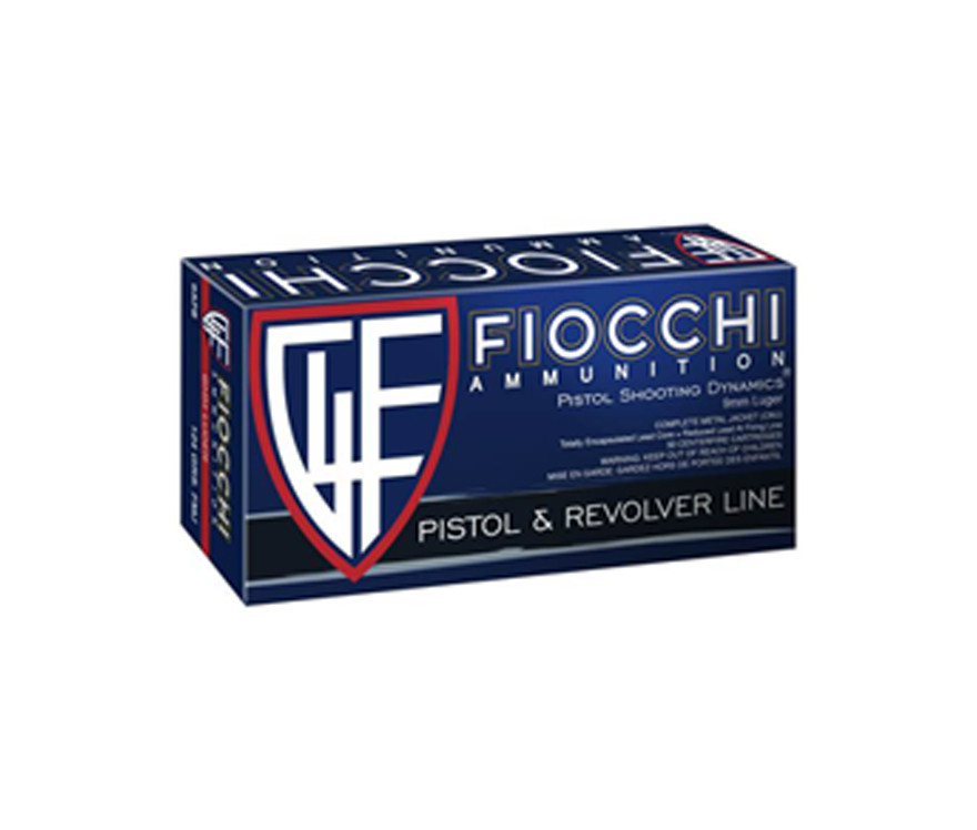 Fiocchi 9AP 9mm Ammo, 115gr FMJ, 50 Rounds