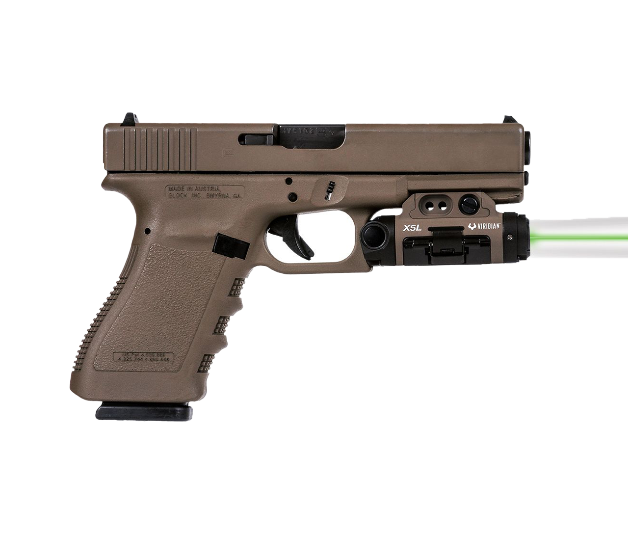 Viridian Weapon Tech. - X5L Gen3 Green Laser+Tac. Light FDE