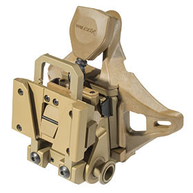 Wilcox - L4 L4 G70 NVG Helmet Mount with 3 Hole Shroud, Black