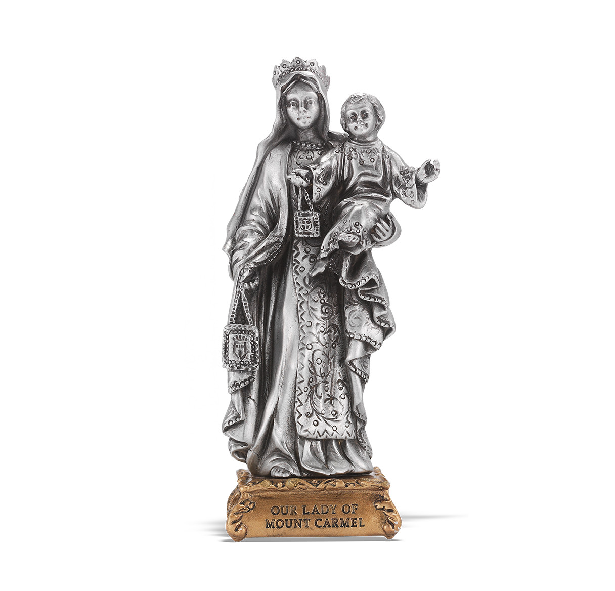 57" Our Lady of Mount Carmel Statue | Full Color Finish - Holy Land Art ...