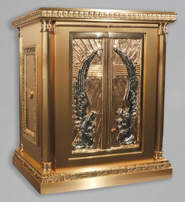 #81TAB20 Adoring Angel Tabernacle without Dome | Bronze - Holy Land Art ...