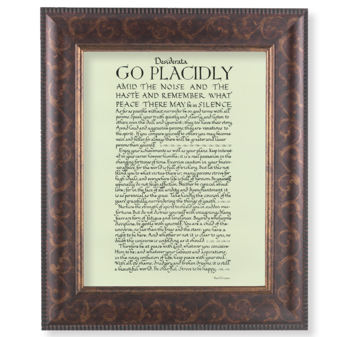 Go Placidly Art-Deco Framed Art - Holy Land Art Company, LLC