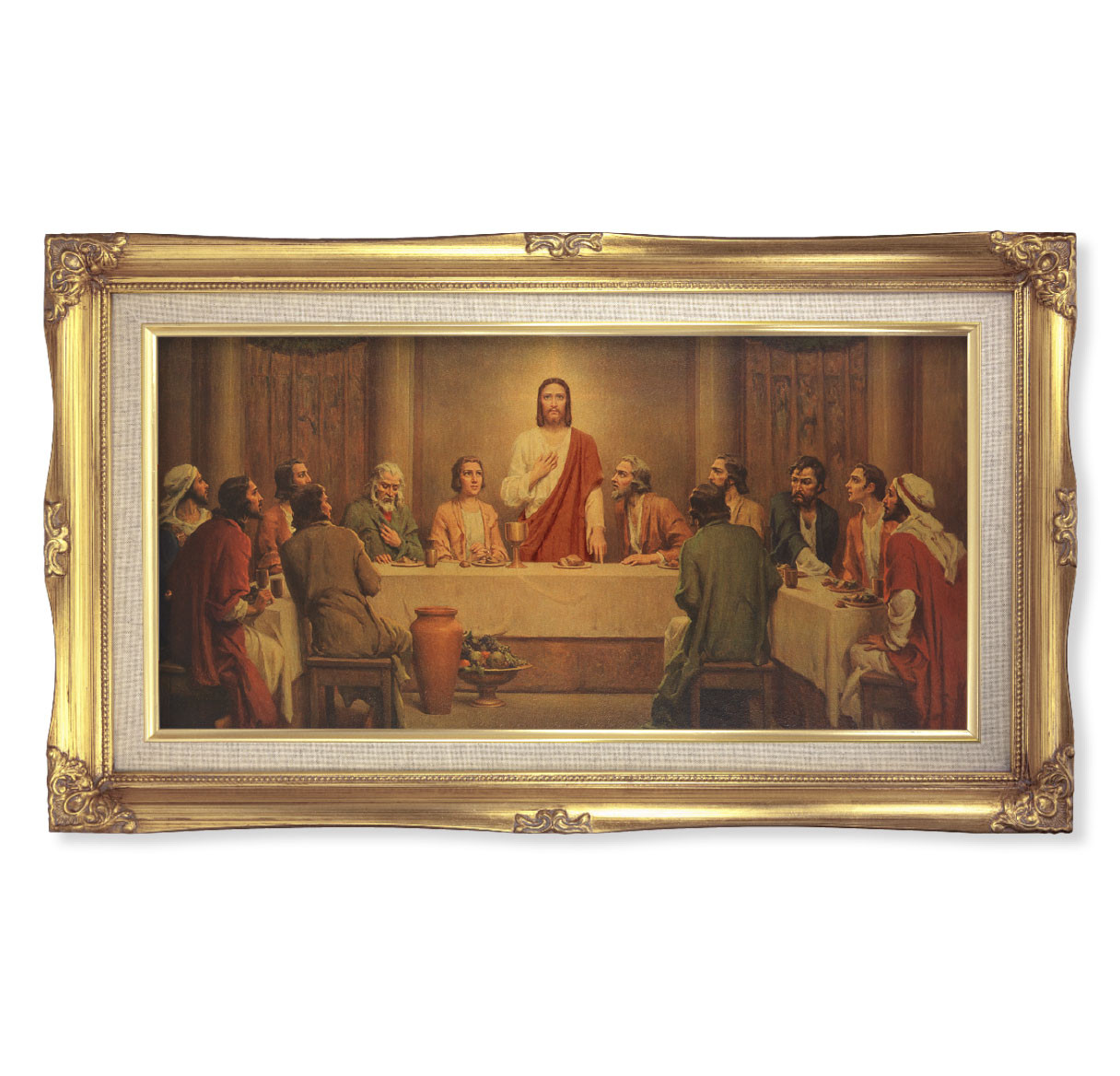 Last Supper (Chambers) Deluxe Gold Framed Art | 14" x 24" - Holy Land ...