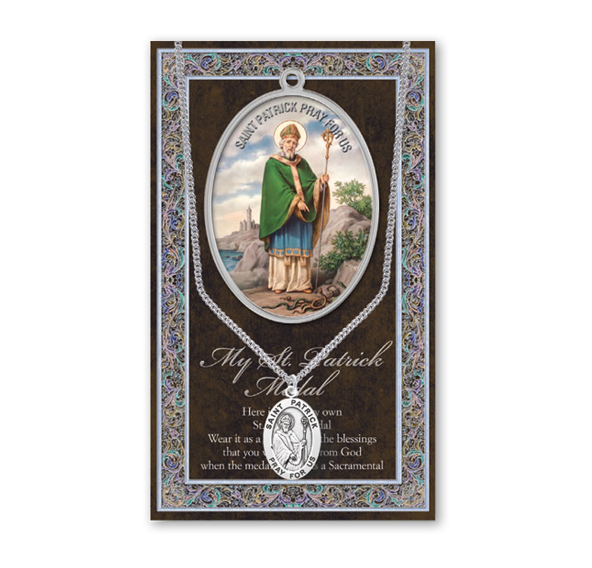 Saint Patrick Biography Pamphlet and Patron Saint Medal - Holy Land Art ...