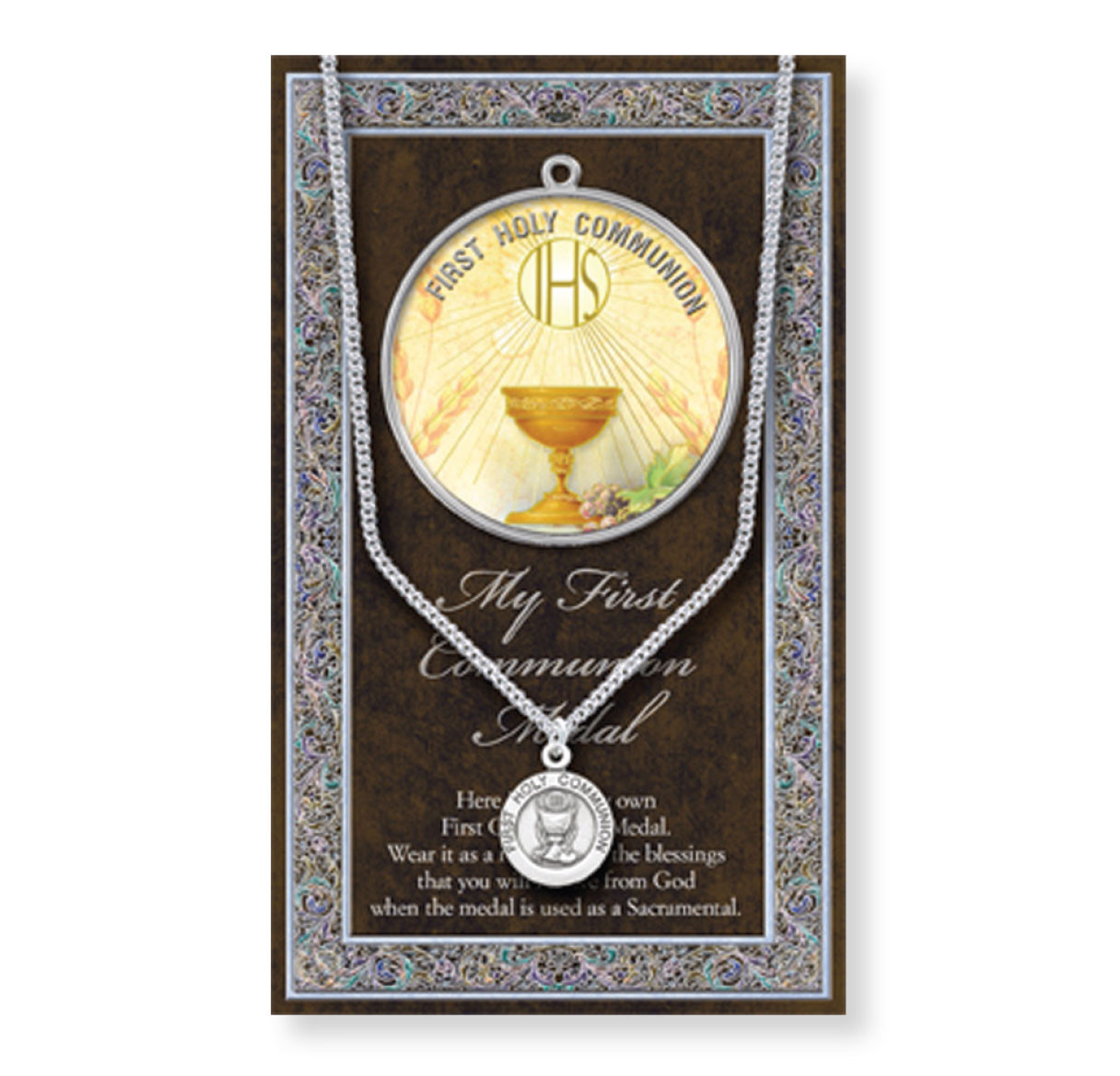 First Communion Biography Pamphlet and Medal - Holy Land Art Company, LLC