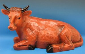 "15" Seated Ox Nativity Figure - Durable Outdoor Decor | Holy Land Art