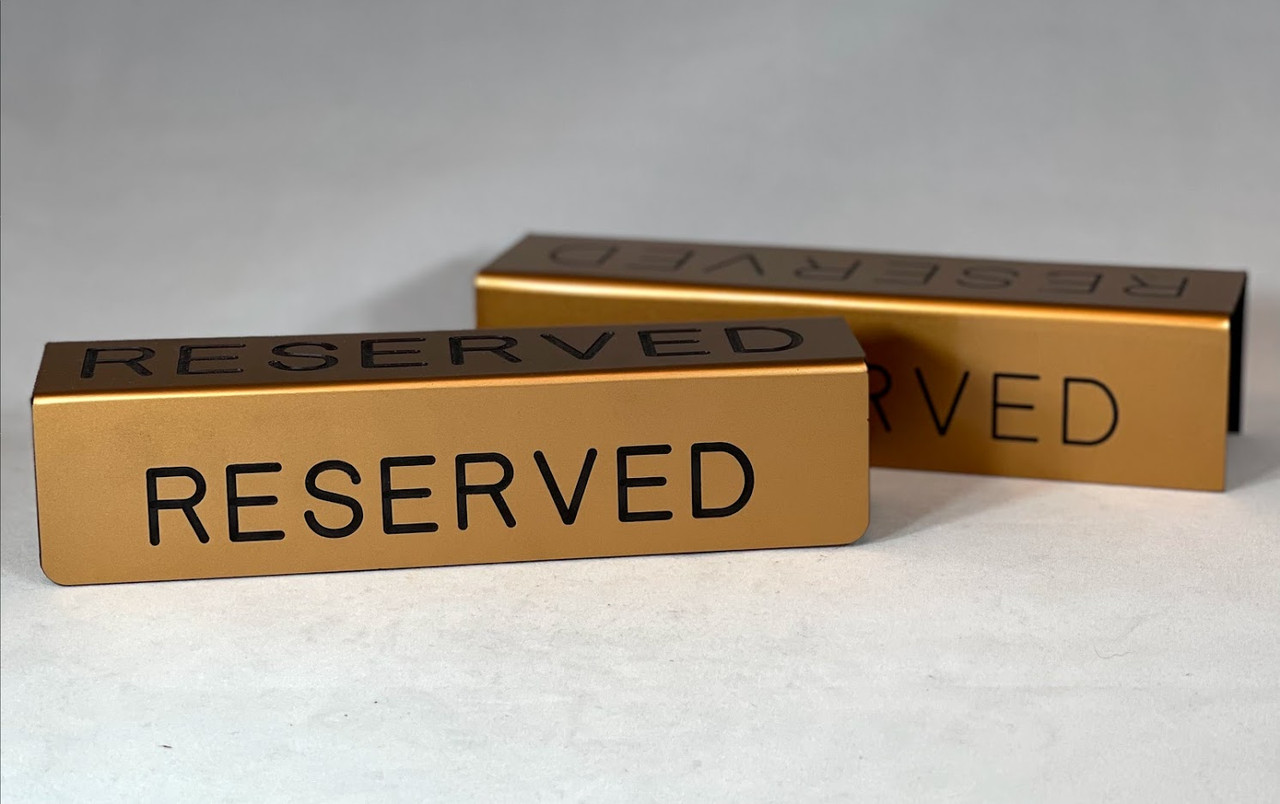 Custom Fitted Curved Pew Reserve Sign | All Color Combinations ...