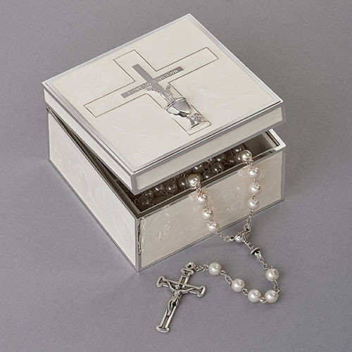 First Communion Enamel Keepsake Box - Holy Land Art Company, LLC