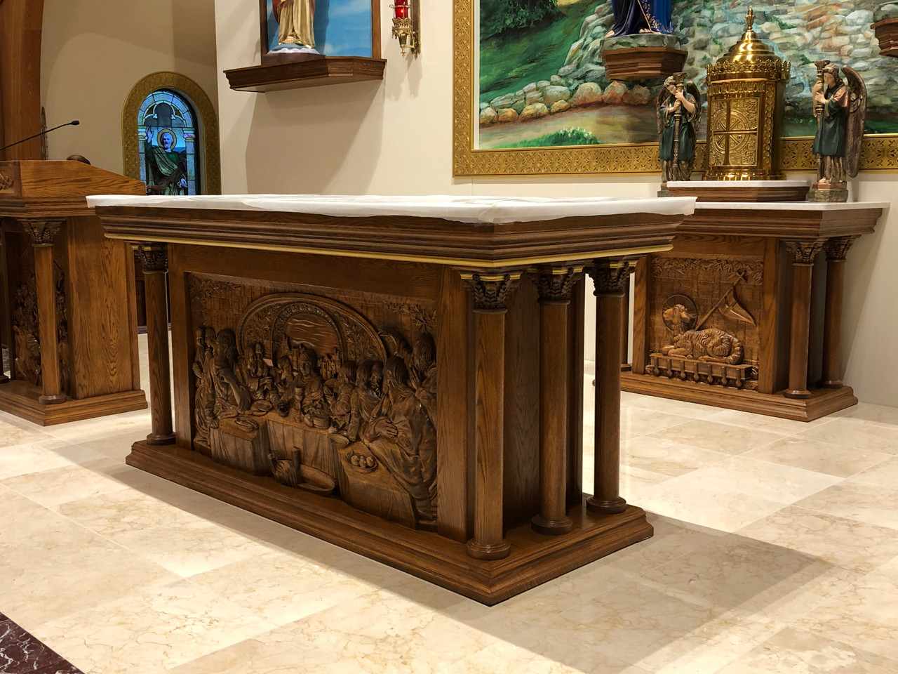 #15 Large Carved Last Supper Altar of Sacrifice | Oak | Multiple ...