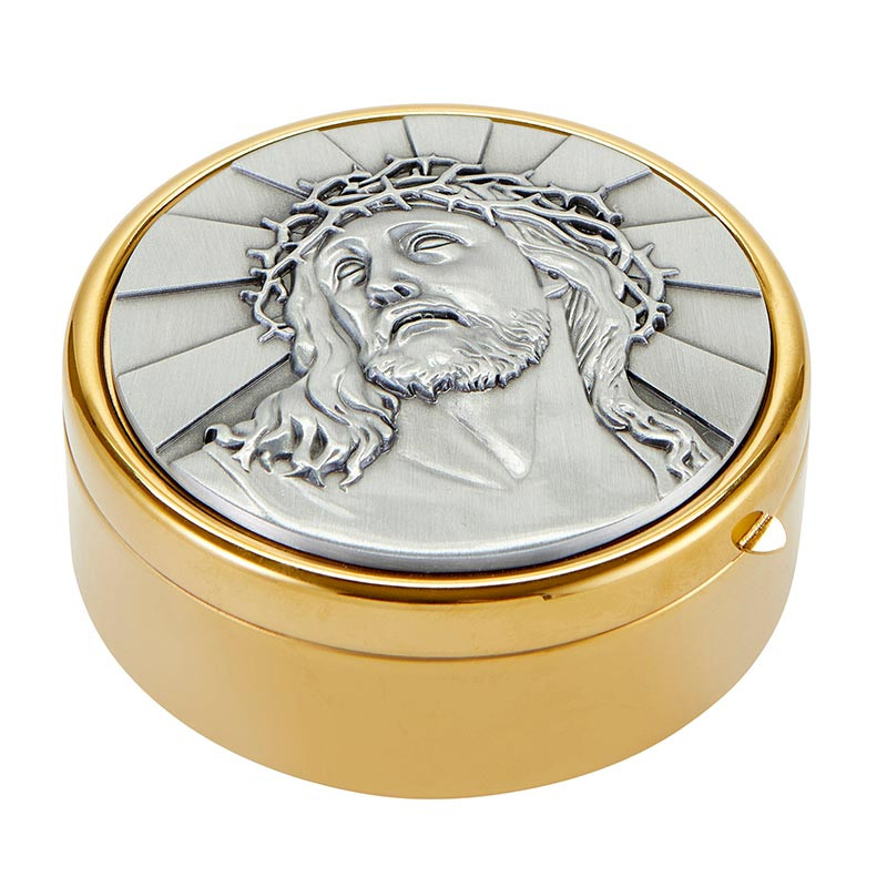 Ecce Homo Hospital Pyx | Holds 60 Hosts - Holy Land Art Company, LLC