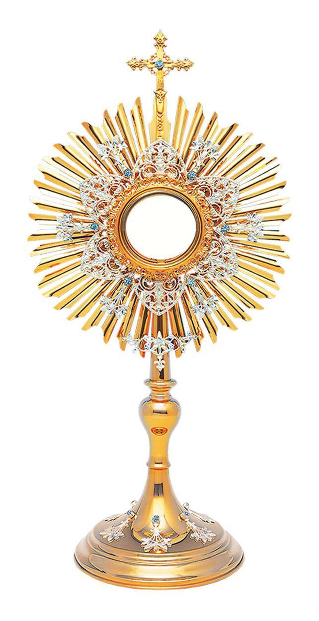 #10-411 The Marian Monstrance | 24K Gold & Silver-Plated - Holy Land ...