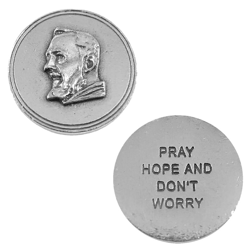 St. Padre Pio Pocket Token Coin - Holy Land Art Company, LLC