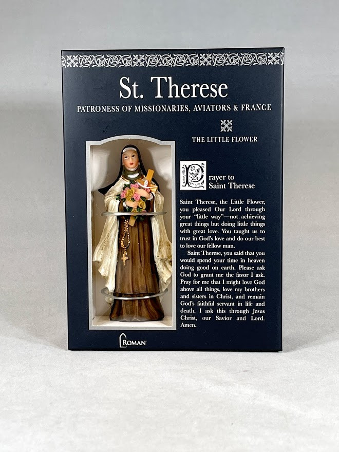 4" Saint Therese of Lisieux Figure & Prayer Card | Gift Boxed | Patrons ...