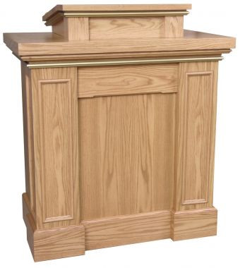 #620 Gold Trim Pulpit with Shelves | Multiple Finishes Available - Holy ...