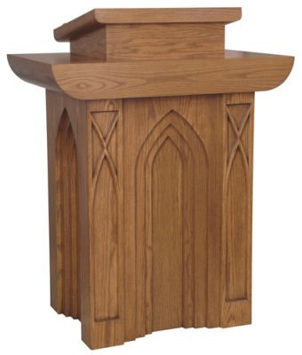 #630 Gothic Pulpit with Shelves | Multiple Finishes Available - Holy ...