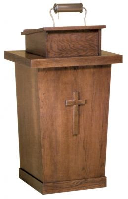 #6500 Raised Cross Lectern with Shelf | Multiple Finishes Available ...