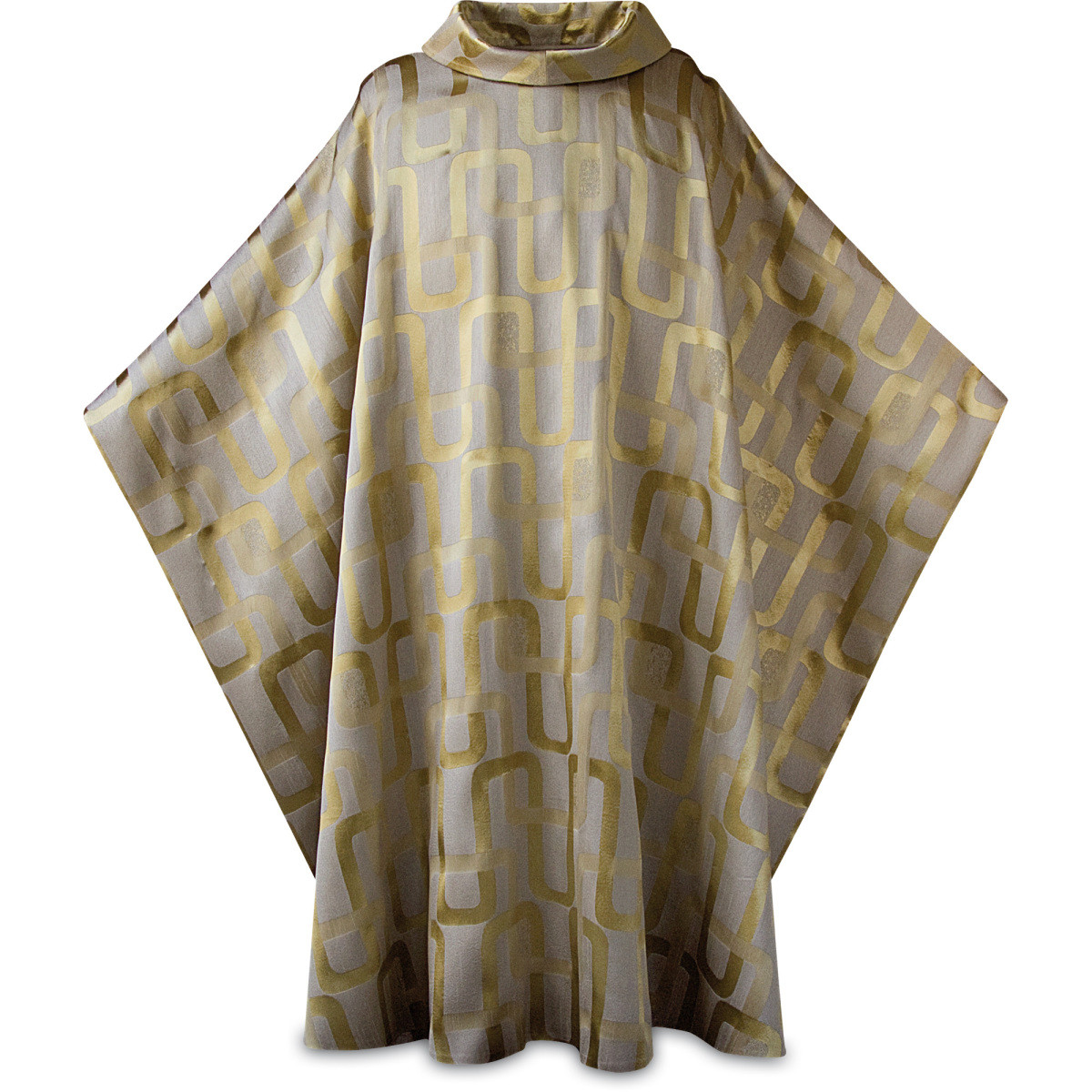 #3994 Gold Tapestry Lined Monastic Chasuble | 100% Poly | Roll Collar ...