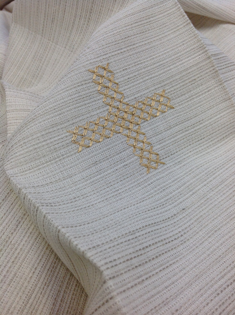 #039 Embroidered Cross Overlay Stole | Poly/Wool/Linen - Holy Land Art ...