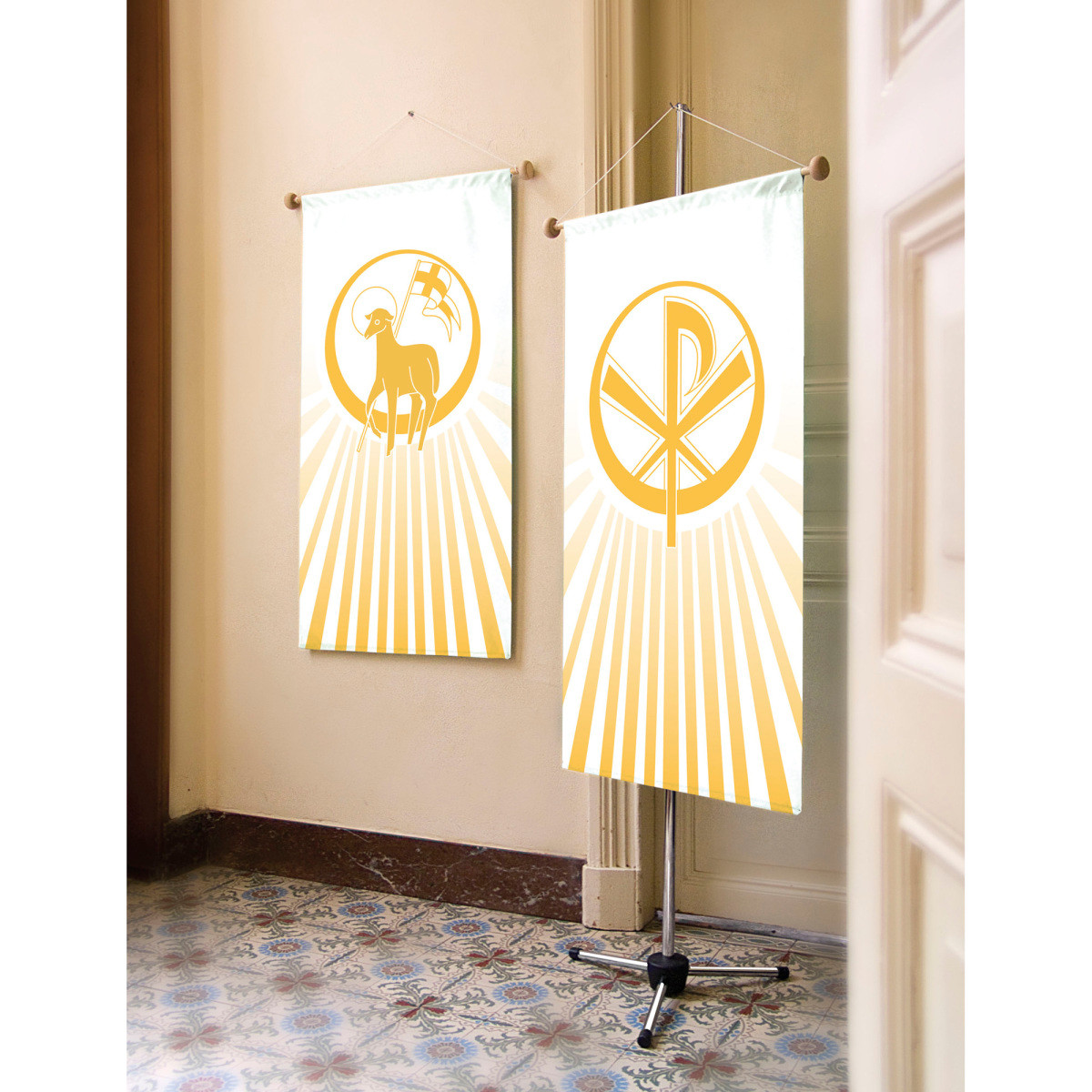 Paschal Lamb Banner | Small Indoor Banner 24" x 48" - Holy Land Art ...
