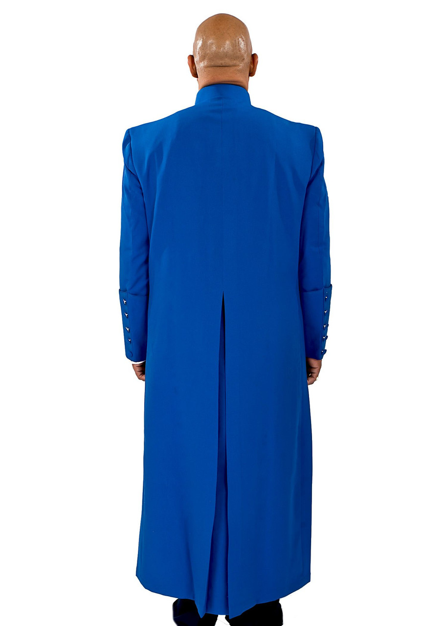 Men's 33 Button Cassock & Band Cincture Clergy Robe | Royal Blue - Holy ...