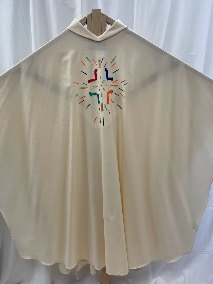 1997 Houssard Lightweight Embroidered Monastic Chasuble | Roll Collar ...