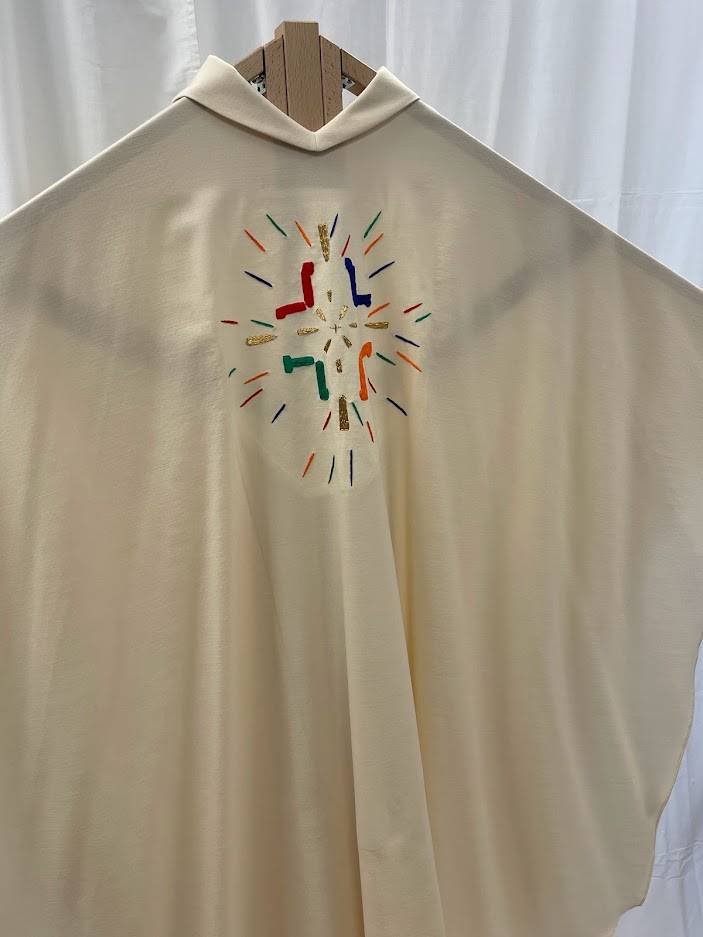 1997 Houssard Lightweight Embroidered Monastic Chasuble | Roll Collar ...