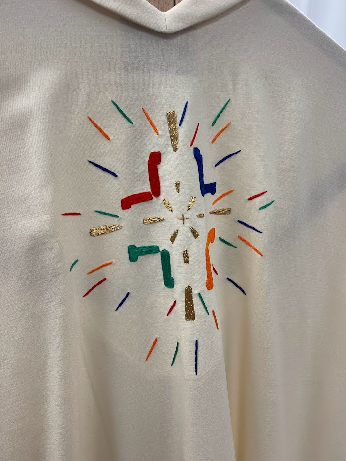 1997 Houssard Lightweight Embroidered Monastic Chasuble | Roll Collar ...