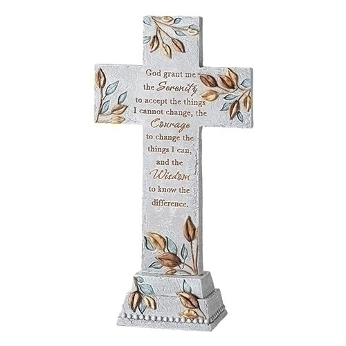 12.5" Serenity Prayer Standing Cross - Holy Land Art Company, LLC