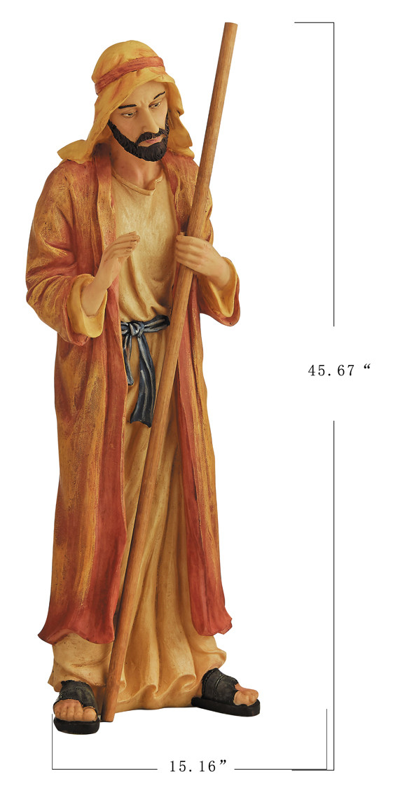 Real Life Outdoor Nativity Set 4 Pieces Slim Metal