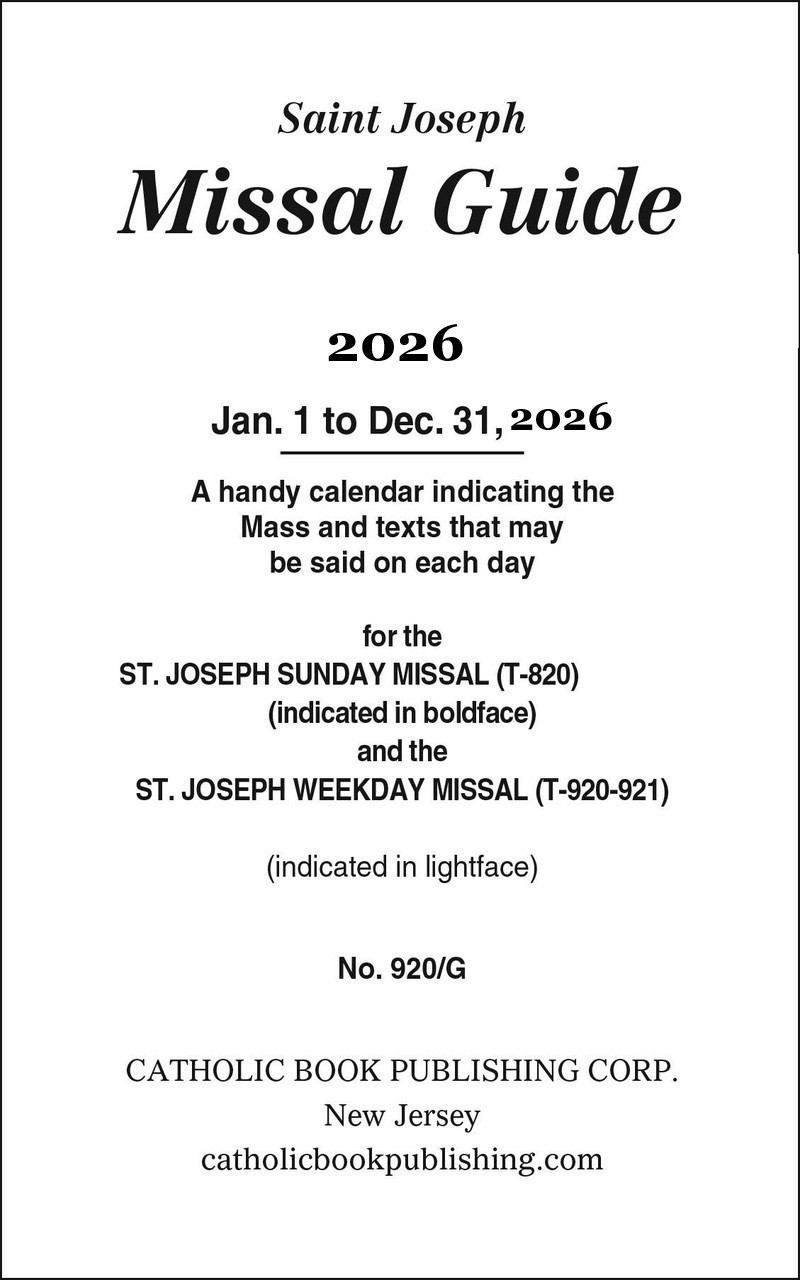 Annual Missal Guide | 2026 | AVAILABLE NOW - Holy Land Art Company, LLC