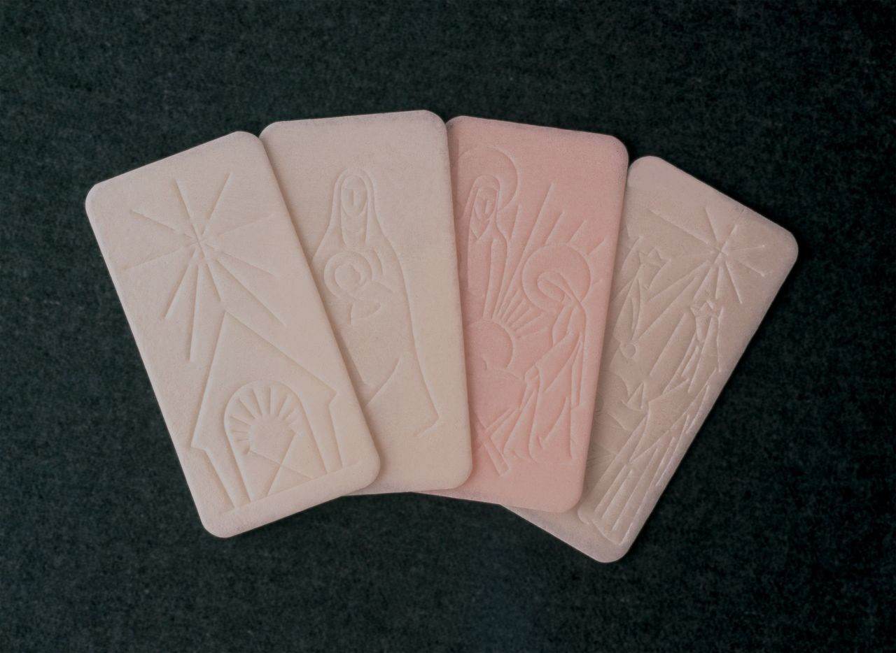 Pink Oplatki Christmas Wafers | Bag of 100 - Holy Land Art Company, LLC