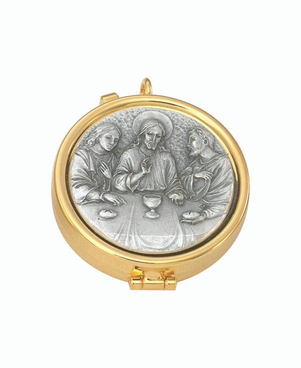 Last Supper Pyx | 24K Gold Plate | Holds 7 Hosts - Holy Land Art ...