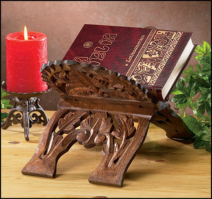 Wood Bible Stand – Hand Carved Missal Holder