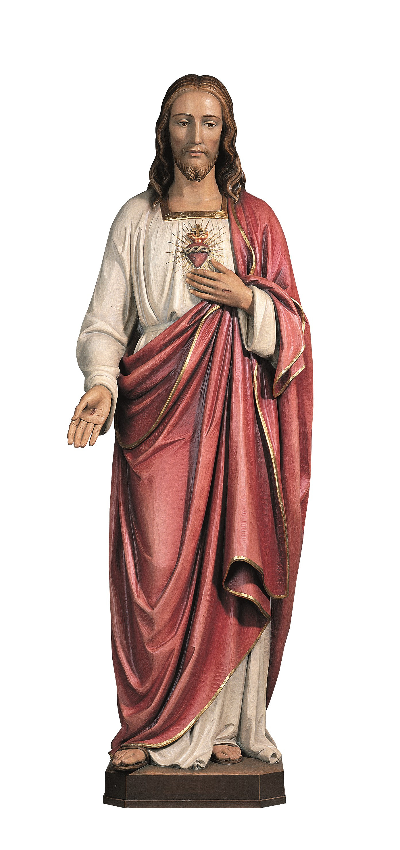 #100/45 Sacred Heart Of Jesus Statue | Handmade In Italy - Holy Land ...