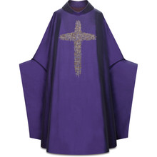 #5391 Ultra Lightweight Embroidered Cross Monastic Chasuble | Stiff ...