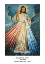 #100/49M Divine Mercy Venetian Mosaic | Handmade In Italy - Holy Land ...