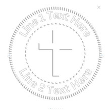 Church Cross Embosser | 1-5/8" | Pocket Seal Stamp | Custom Text - Holy ...