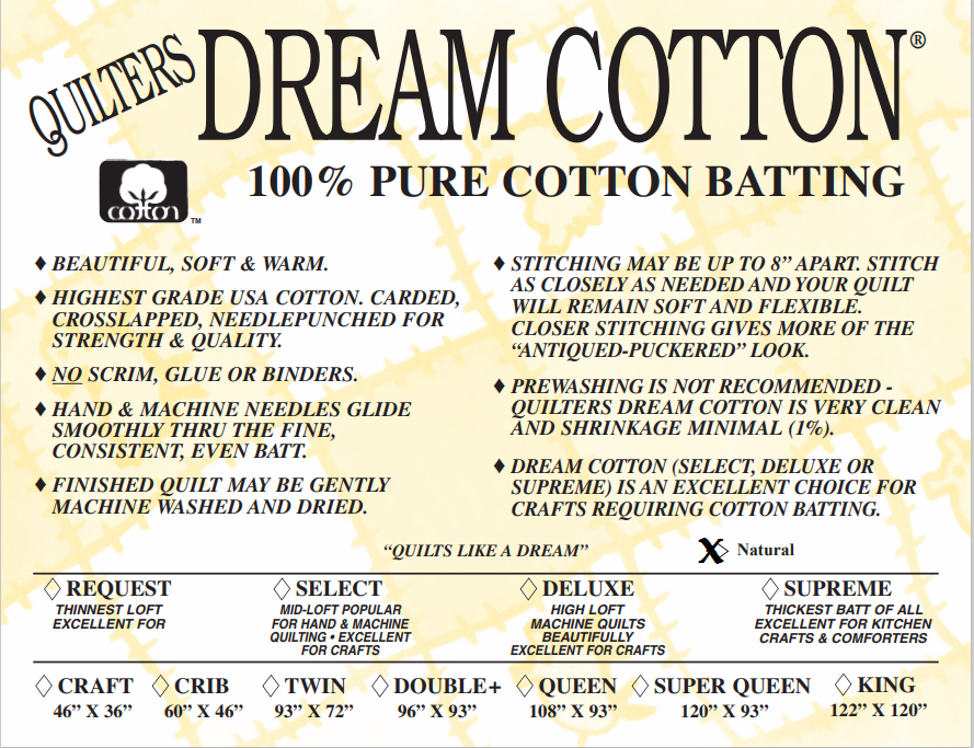 Natural Dream Cotton Supreme - Heaviest Loft