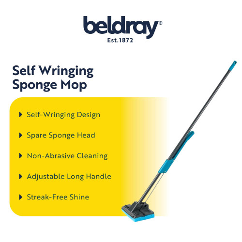 Shop Beldray Self Wringing Sponge Mop | Includes Refill Head