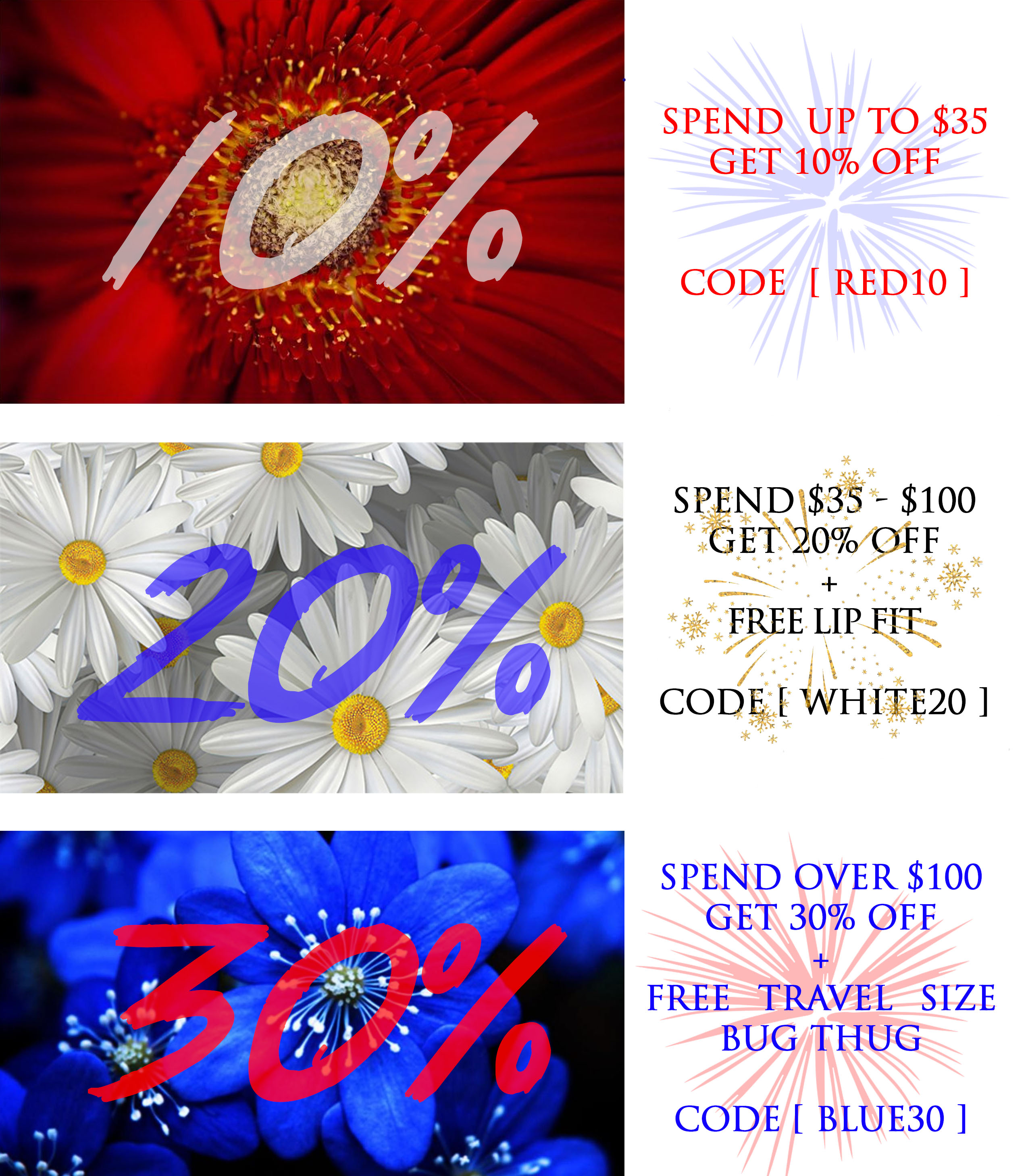 Red, White + Blue Sale