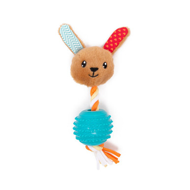 Little & Lively Soft Rabbit Face with Rope & TPR Ball - Petworlddirect