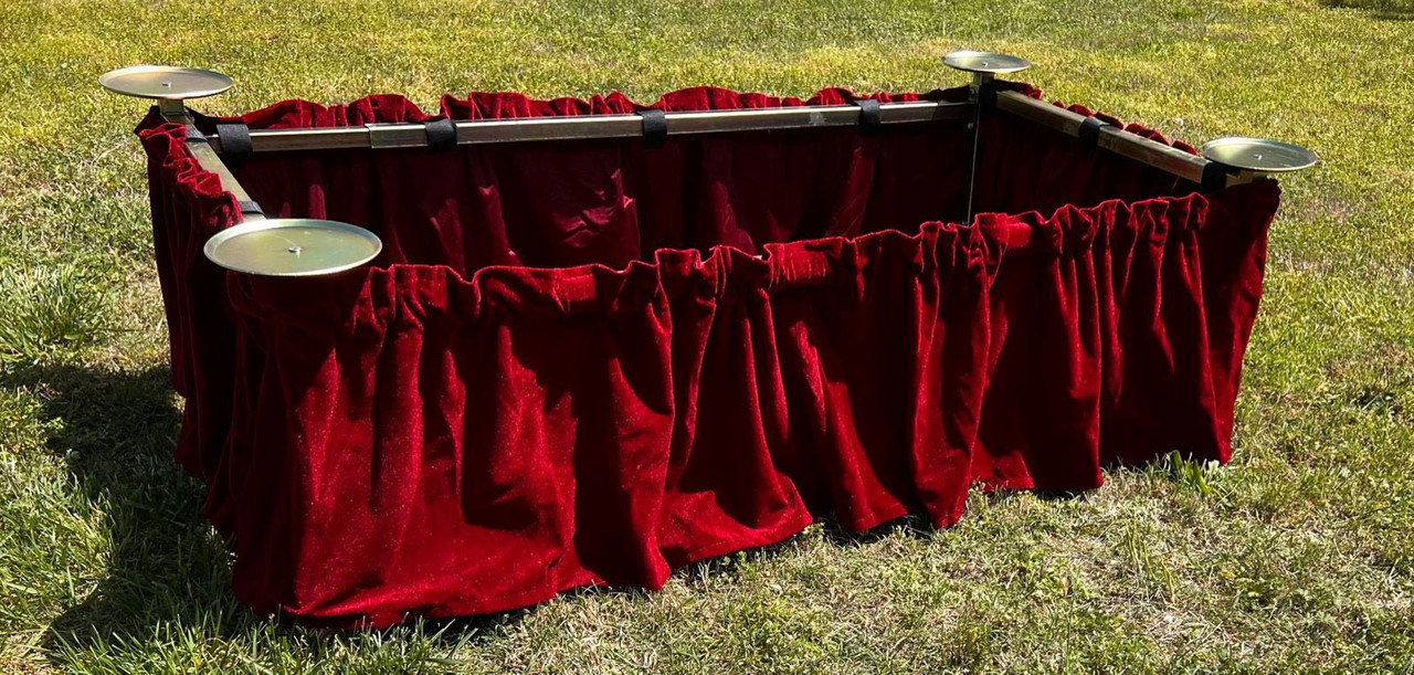 Polyester Drapes for Casket Lowering Device Telescoping Stand (Stand ...