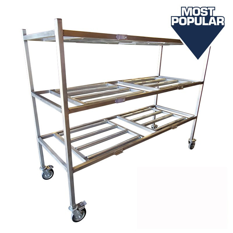 Stainless Steel Side Load Mortuary Roller Rack