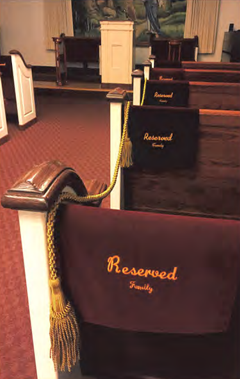 Reserve Signs & Pew Ropes