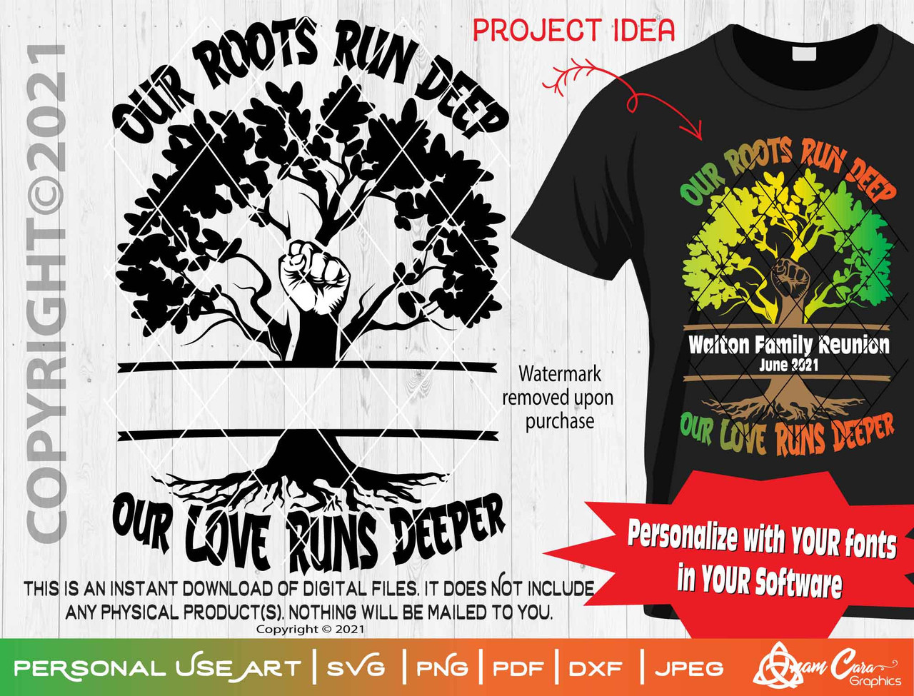 Our Roots Run Deep-Template | SVG Cut or Print Art| AnamCaraGraphics