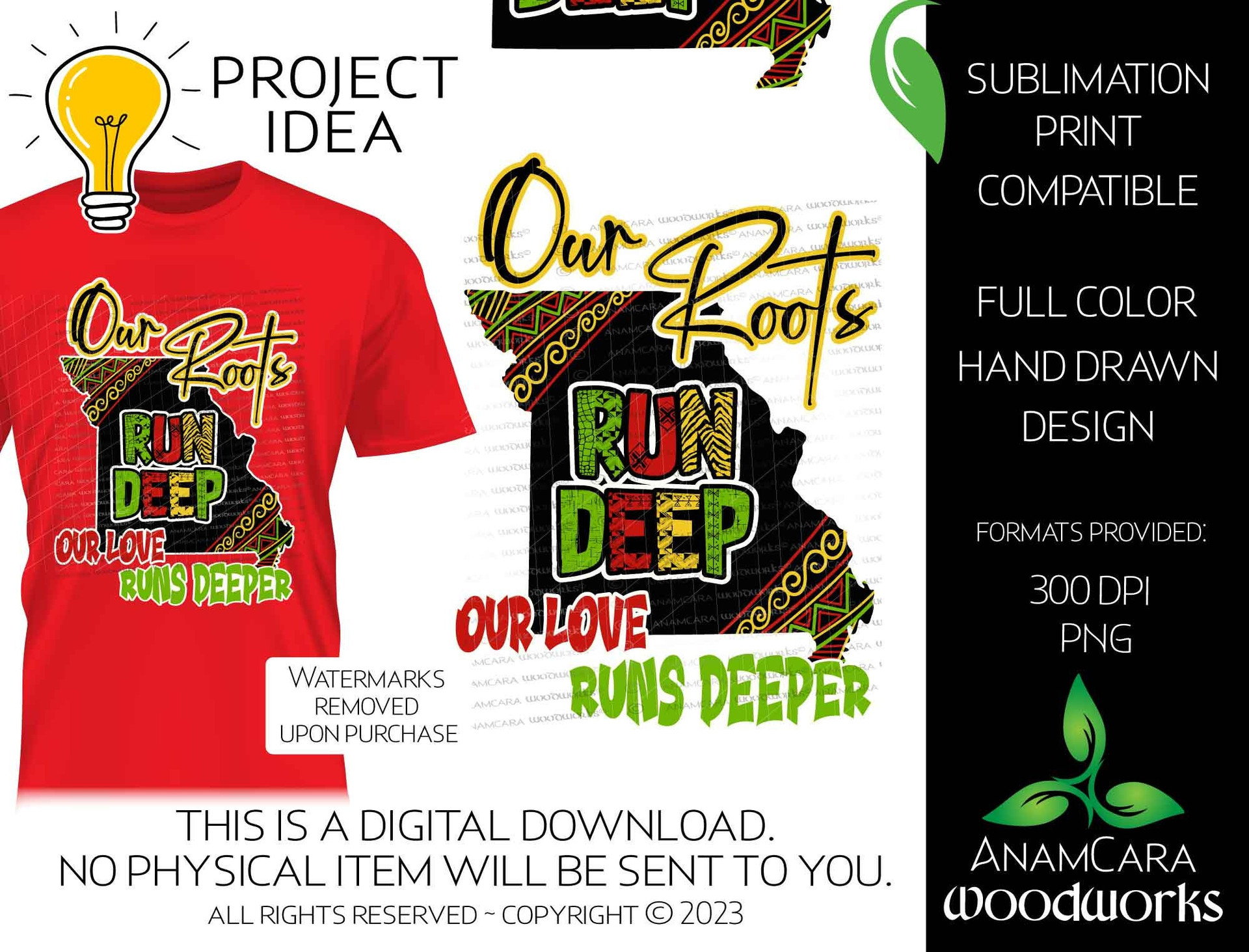 Our Roots Run Deep-Template | SVG Cut or Print Art| AnamCaraGraphics