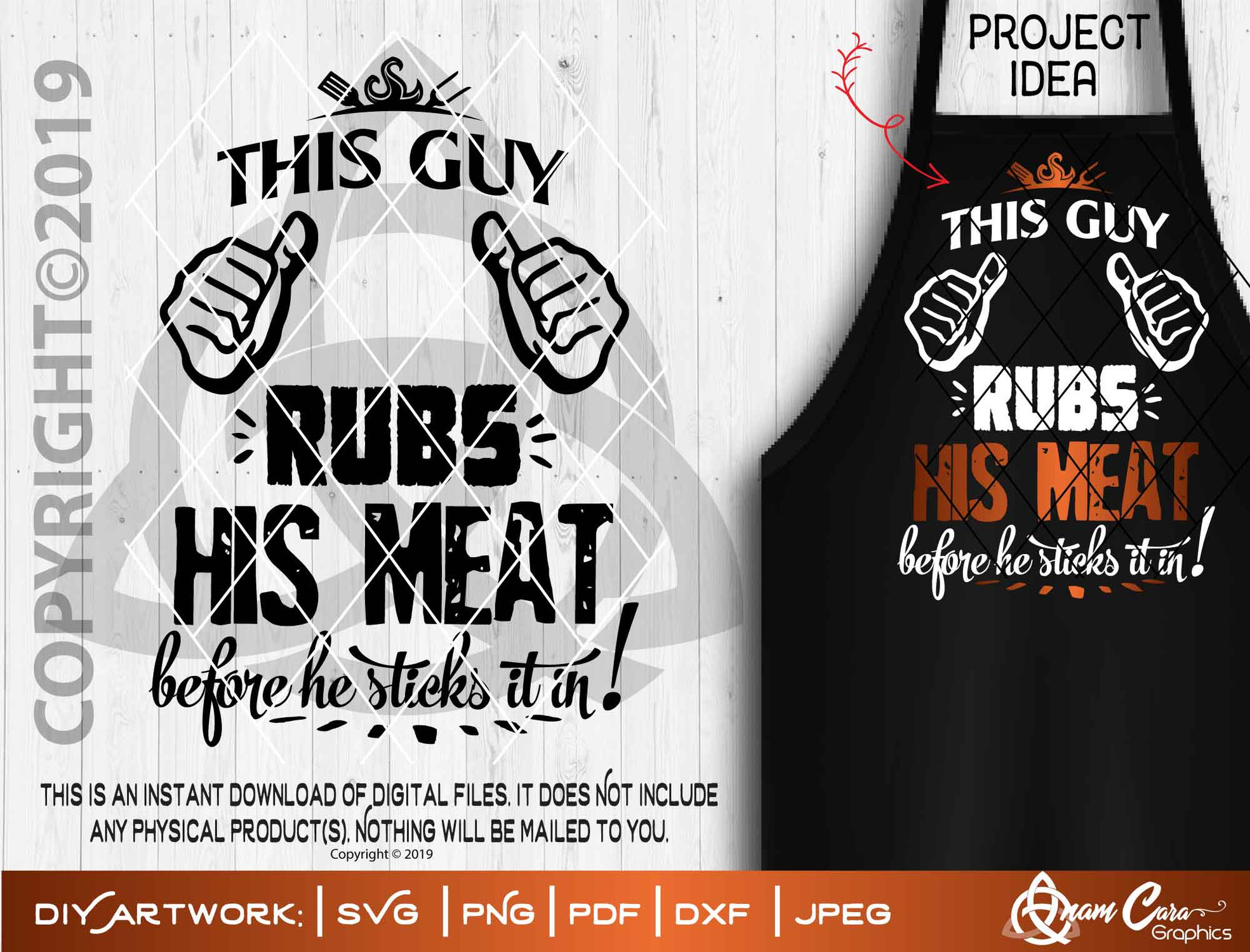 This Guy Rubs his Meat | SVG Cut or Print Art| AnamCaraGraphics